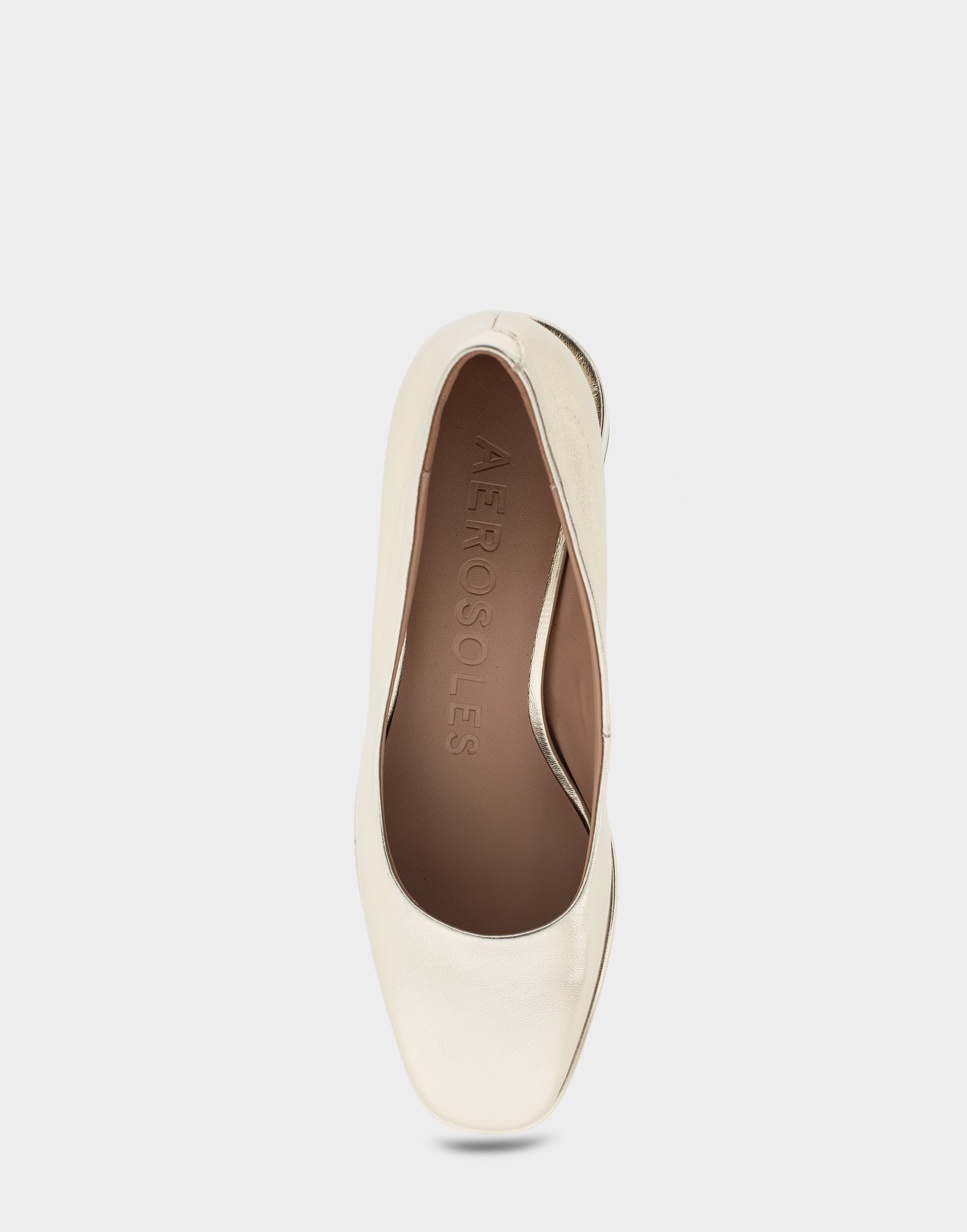 Alae Soft Gold Genuine Leather Mid Heel Pump – Aerosoles