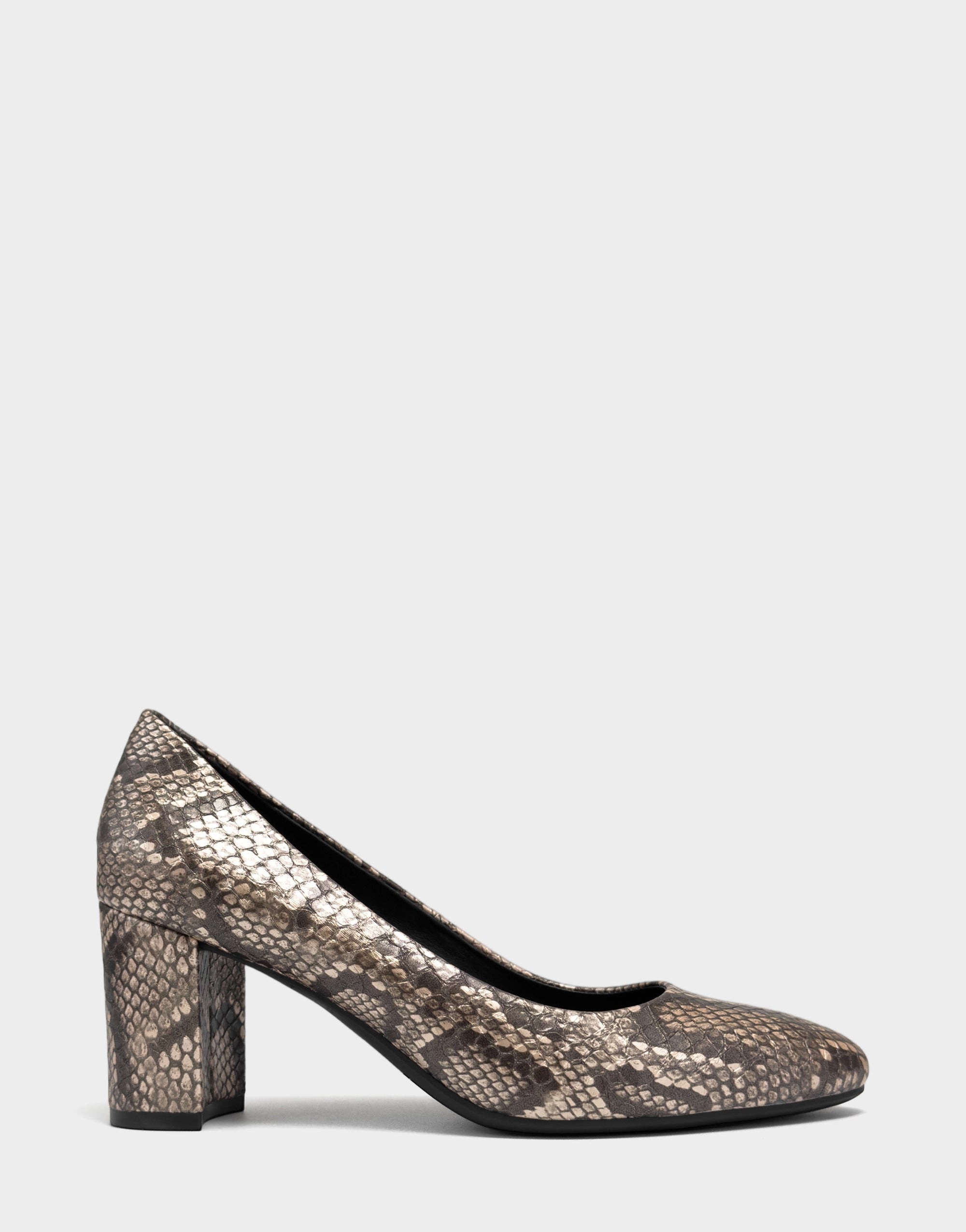 Women's Dress Pump in Champagne Metallic Snake – Aerosoles