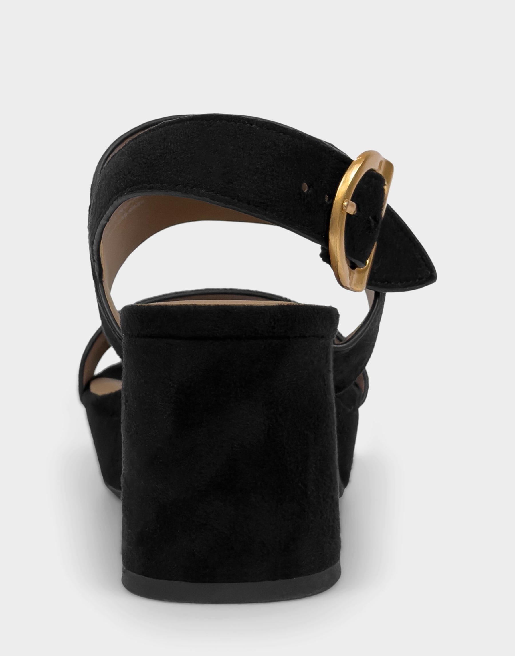 Camera Black Platform Block Heel Sandal with Buckle – Aerosoles