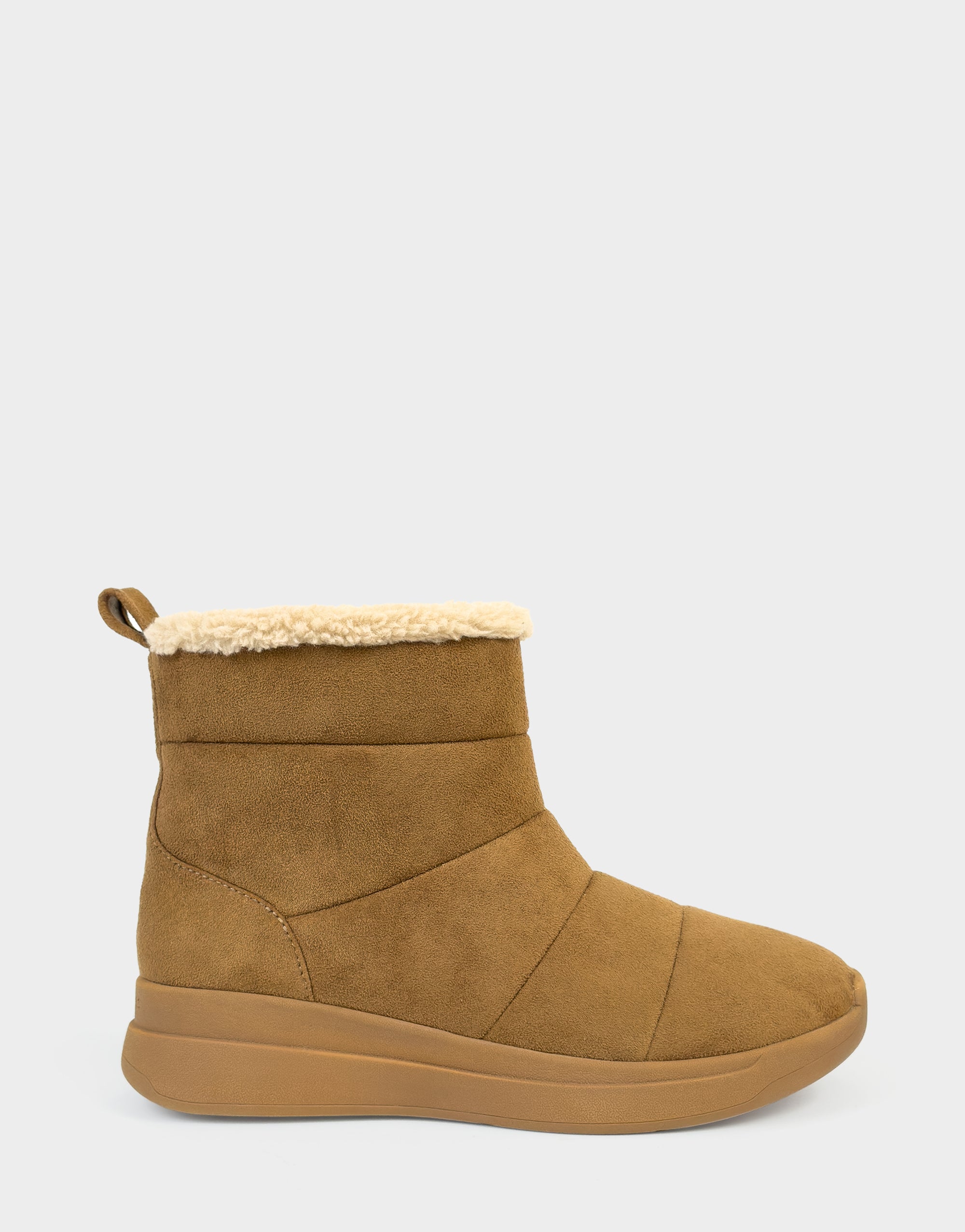 Women's Pull On Bootie in Tobacco Faux Suede/Shearling – Aerosoles