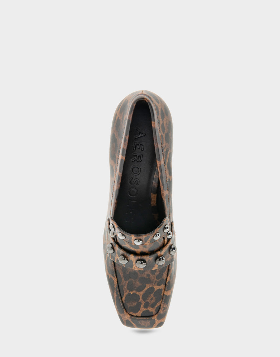 Women's Heeled Loafer in Leopard Print – Aerosoles