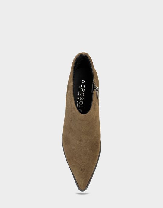 Women's Mid Block Heel Bootie in Mocha – Aerosoles